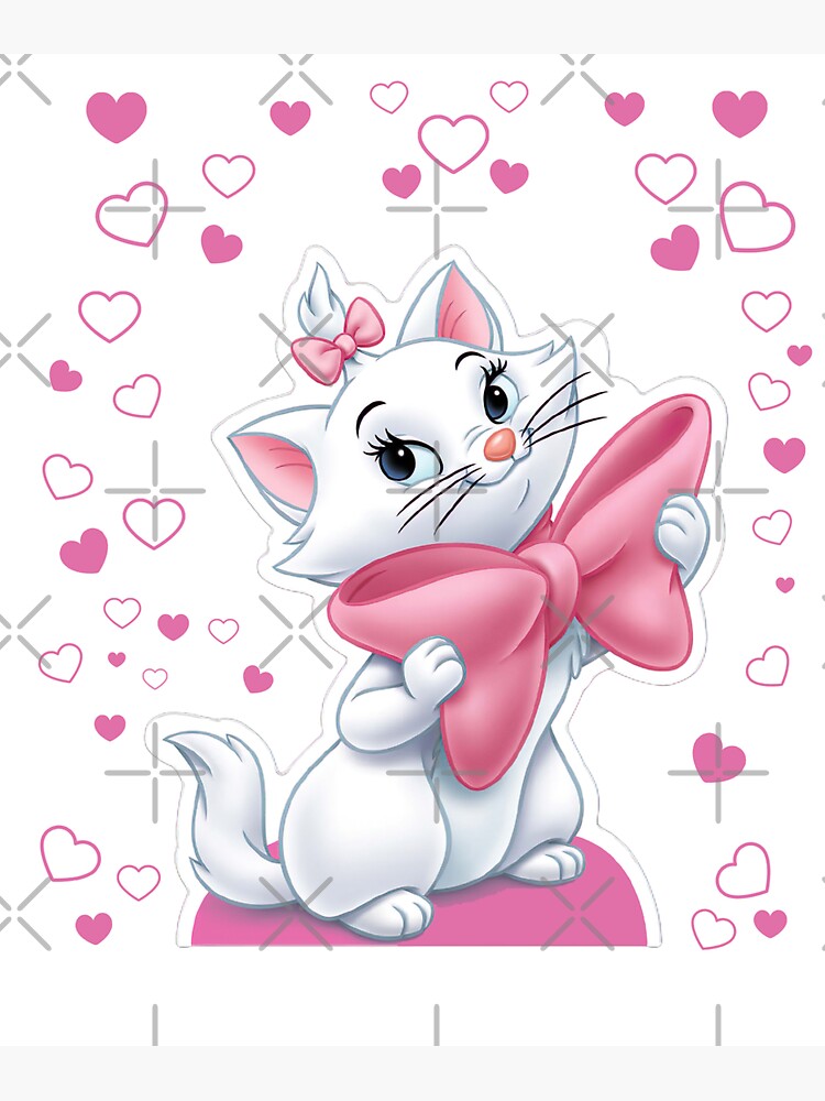 "Sweet & Cute Marie Cat " Sticker for Sale by hagaryoussryy | Redbubble