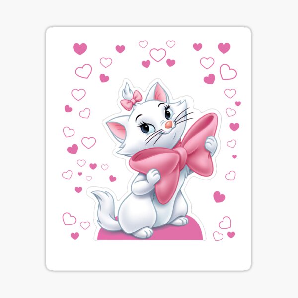 "Sweet & Cute Marie Cat " Sticker for Sale by hagaryoussryy | Redbubble