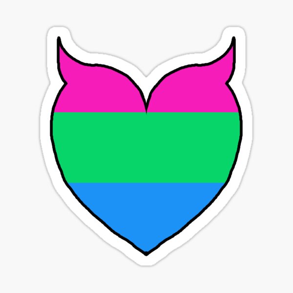"Polysexual Heart" Sticker for Sale by 2DDesigns | Redbubble