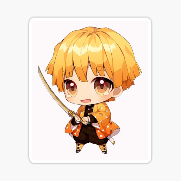 Zenitsu Chibi Sticker For Sale By Alextorress Redbubble