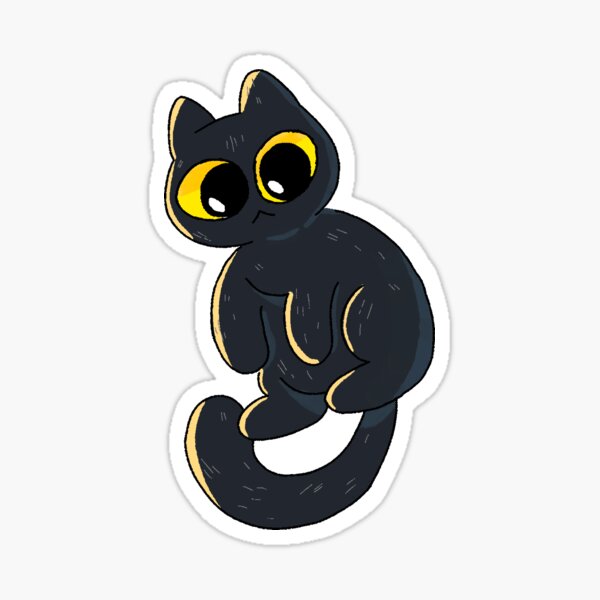 "black cat" Sticker for Sale by spaceysparklez | Redbubble