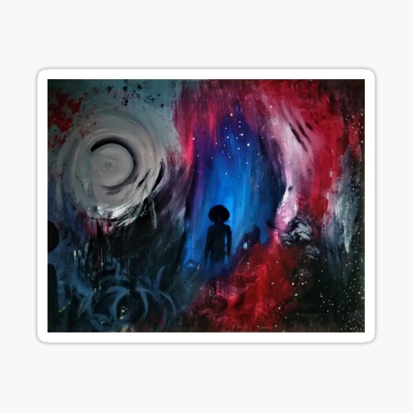 "beyond reality..." Sticker for Sale by Half-Ghost-Club | Redbubble