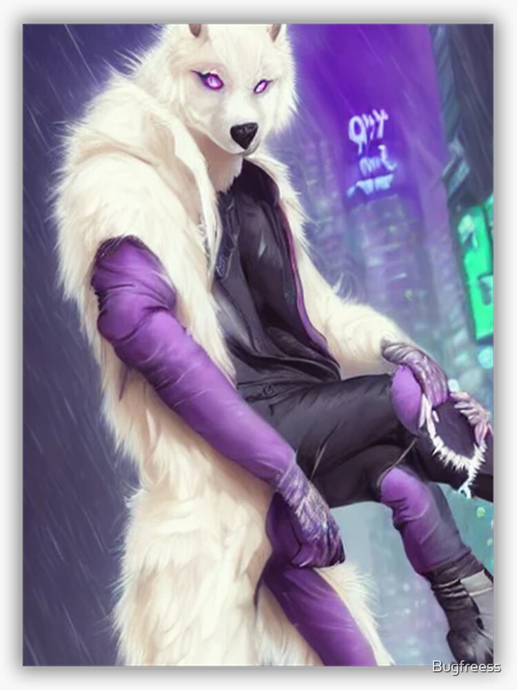 "Wolf Fursona Furry Face" Sticker for Sale by Bugfreess | Redbubble