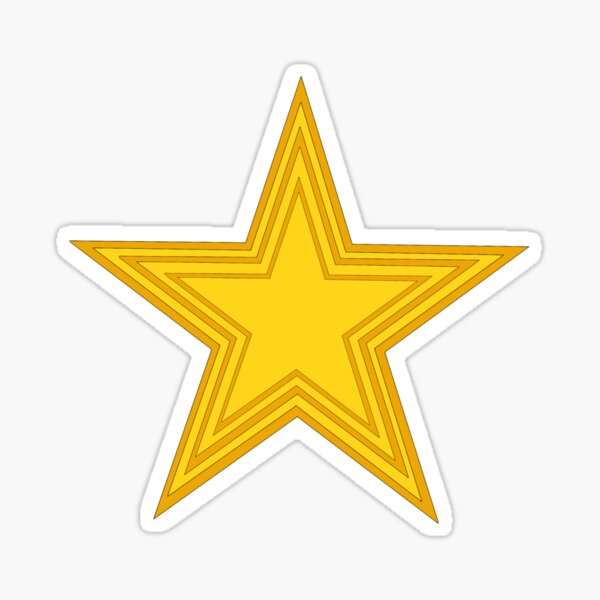 "Golden Star / Wow Star / Yellow Star" Sticker for Sale by roleydesigns ...