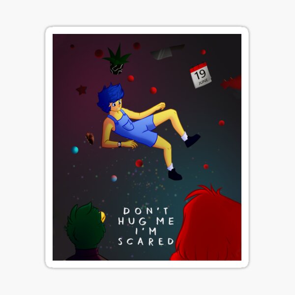 "dont hug me im scared" Sticker for Sale by alvaniaart | Redbubble
