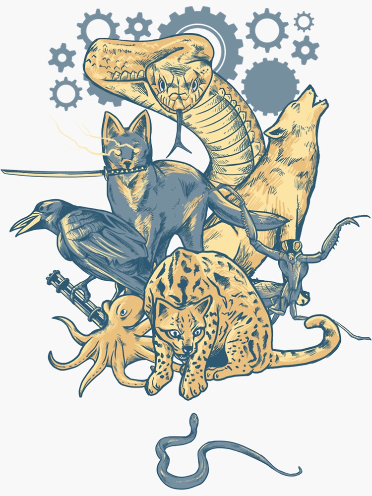 "Shadow Moses " Sticker for Sale by SidSchmid | Redbubble