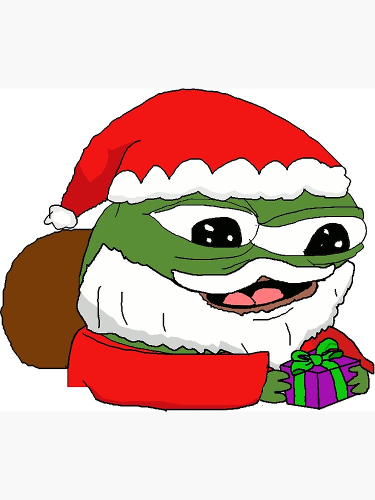 "pepe the frog discord santa mod gift cute kawaii toad" Poster for Sale ...