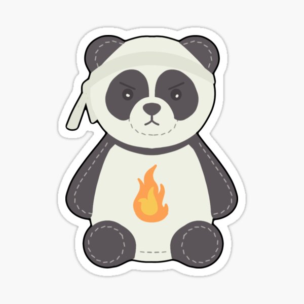 "sapnap panda plushie" Sticker for Sale by SushisStickers | Redbubble
