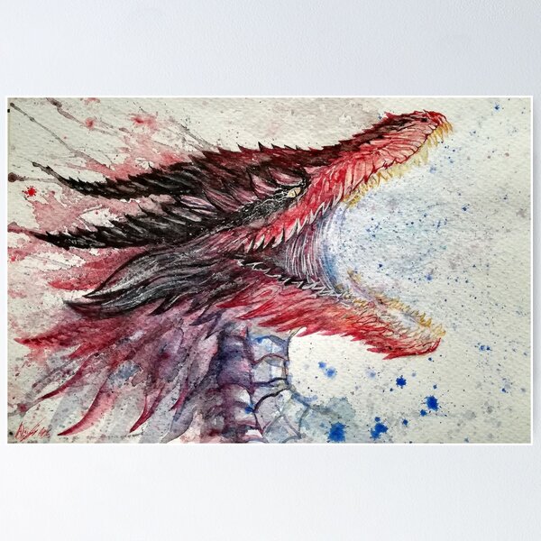 "Safi'jiiva mhw red dragon" Poster by Inkhov | Redbubble