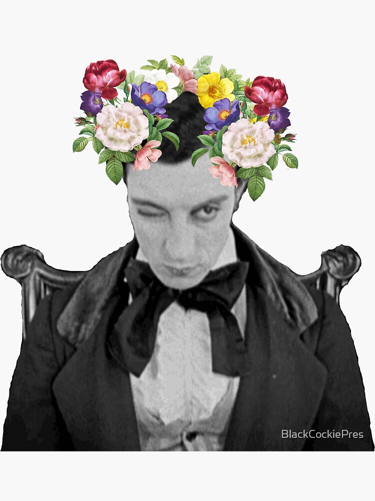 "Buster Keaton Our Hospitality with flowers" Sticker for Sale by ...