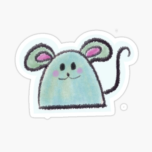 "Cute little teal mouse. adorable little teal mouse" Sticker for Sale ...