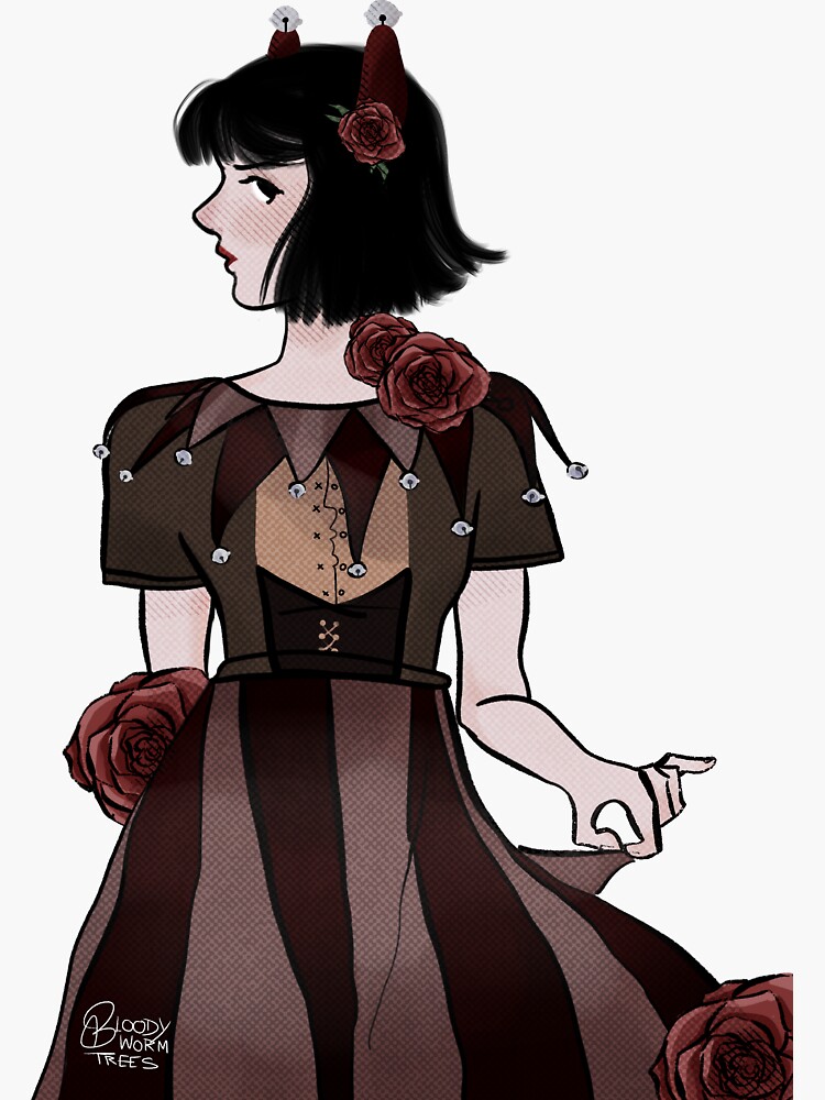 "Jesters and Roses" Sticker for Sale by Envella | Redbubble