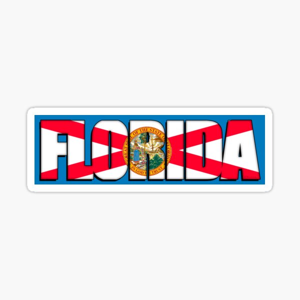 "Florida Flag Sticker" Sticker by MikePrittie | Redbubble