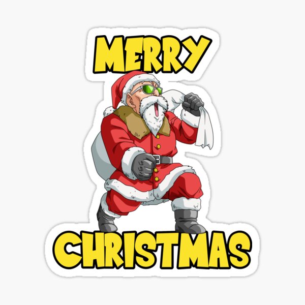 "Master Roshi Dragon Ball Merry Christmas" Sticker for Sale by ...