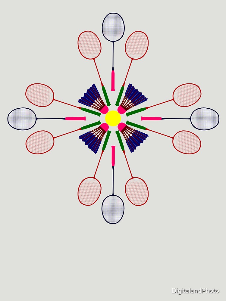 "Badminton Racket and Shuttlecock Design" T-shirt for Sale by ...