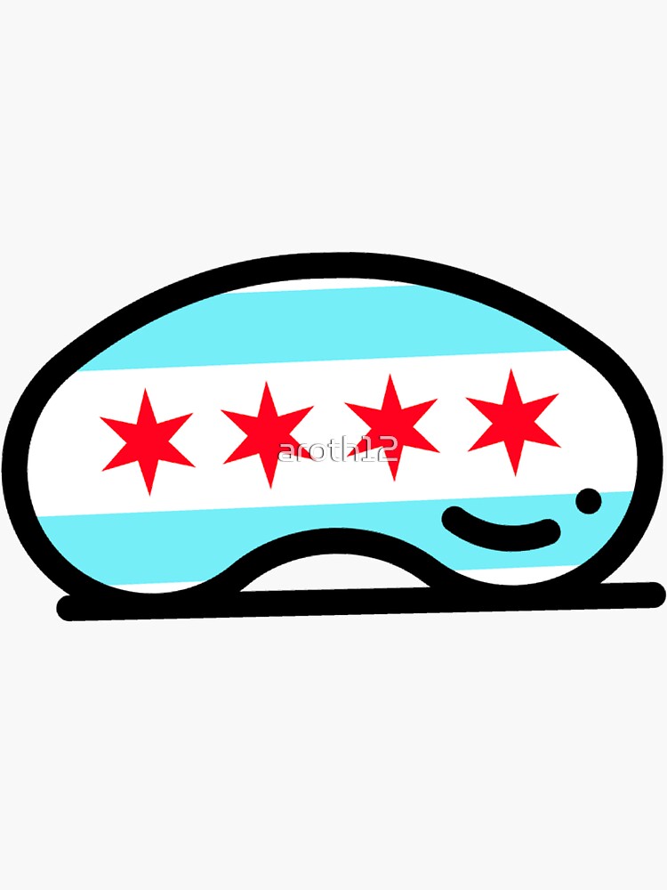 "Chicago, Illinois Bean and Flag " Sticker for Sale by aroth12 | Redbubble