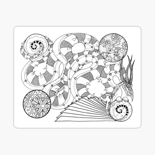 "Dragon Observer of Worlds" Sticker for Sale by DragonBuddie | Redbubble