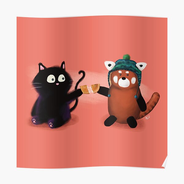 "Smudge and Pistachio Share a Calzone" Poster for Sale by mwkairos ...