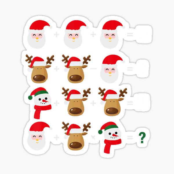 "Order of Operations Quiz Funny Math Teacher Christmas" Sticker for ...