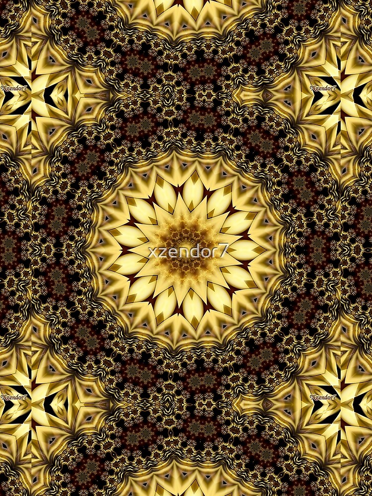 "Golden Vortex Star Ring Kaleidoscope Artwork" T-shirt for Sale by ...