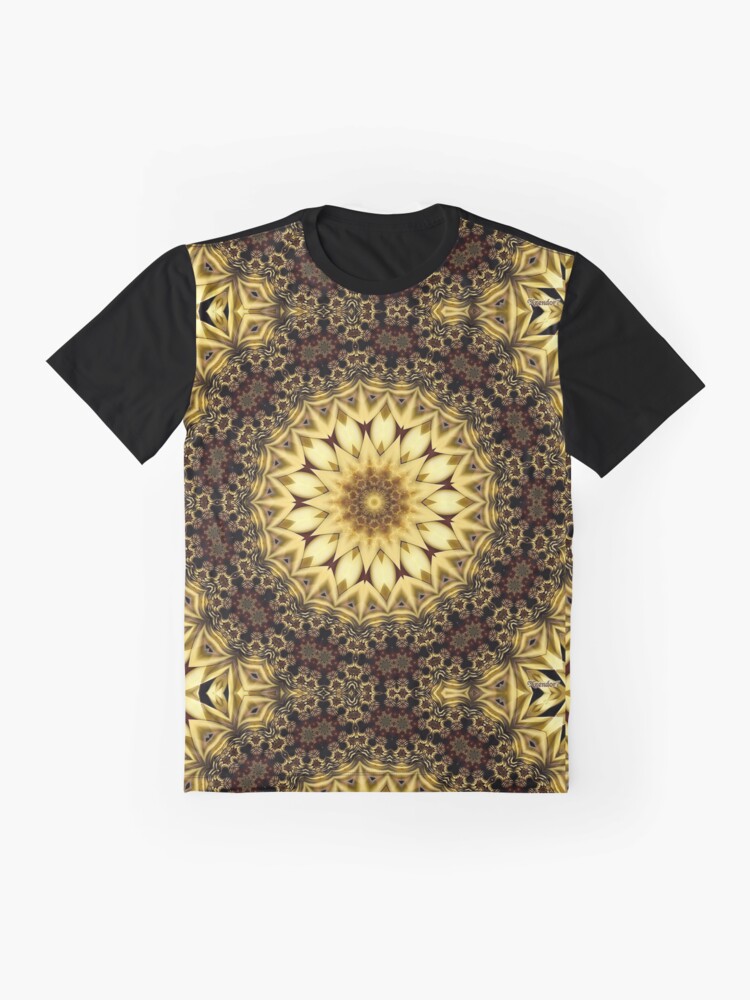 "Golden Vortex Star Ring Kaleidoscope Artwork" T-shirt for Sale by ...