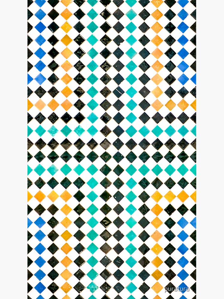 "Alhambra tessellation. Squares" Sticker by puratura | Redbubble
