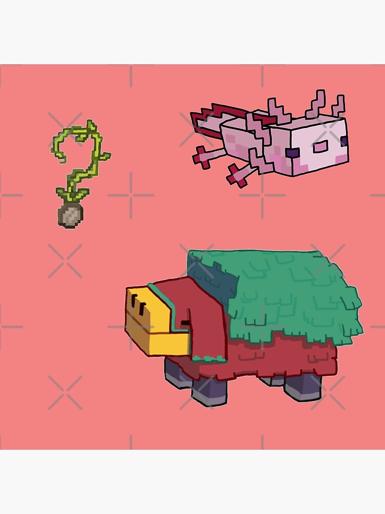 "Minecraft Sniffer Axolotl Sticker pack" Poster for Sale by GuyBubbles ...