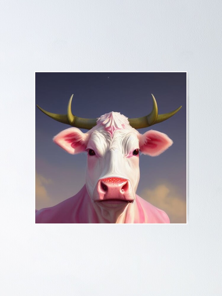 "Strawberry Milkshake Cow" Poster for Sale by NicholiCosplay | Redbubble