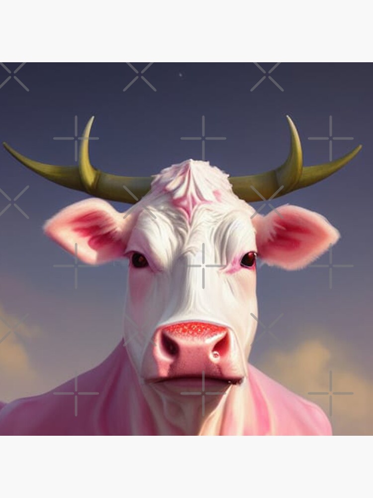 "Strawberry Milkshake Cow" Sticker for Sale by NicholiCosplay | Redbubble