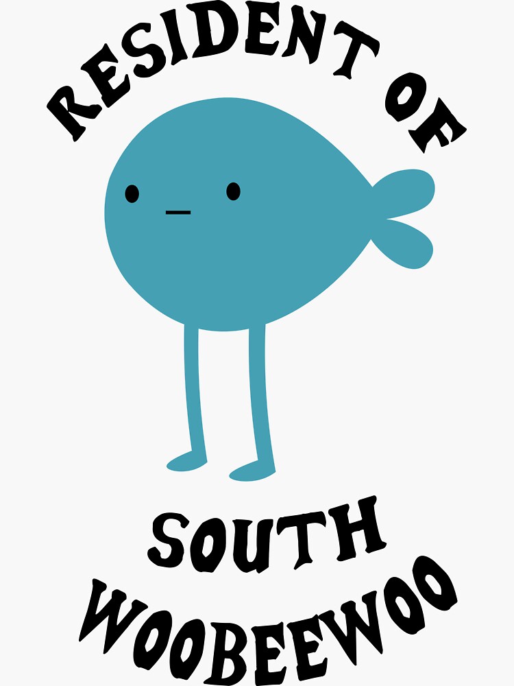 "Adventure Time "Resident of South Woobeewoo" Logo (Fan-Made)" Sticker ...