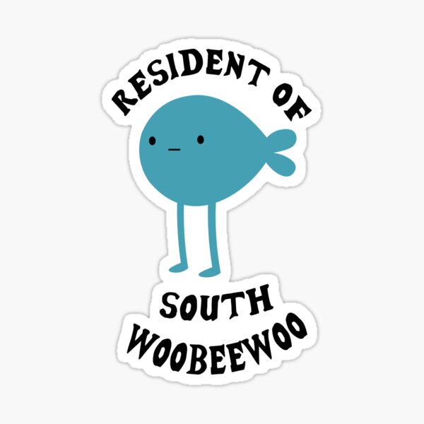 "Adventure Time "Resident of South Woobeewoo" Logo (Fan-Made)" Sticker ...