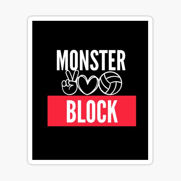"Volleyball Monster Block " Sticker for Sale by timotimdesigns | Redbubble