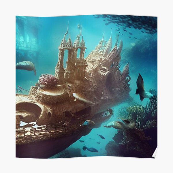 "Underwater Shipwreck" Poster for Sale by NicholiCosplay | Redbubble