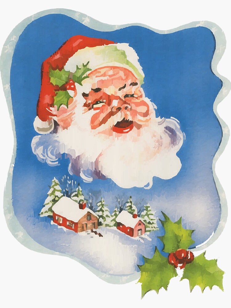 "Santa claus Jerry Christmas" Sticker for Sale by yenneyliza | Redbubble