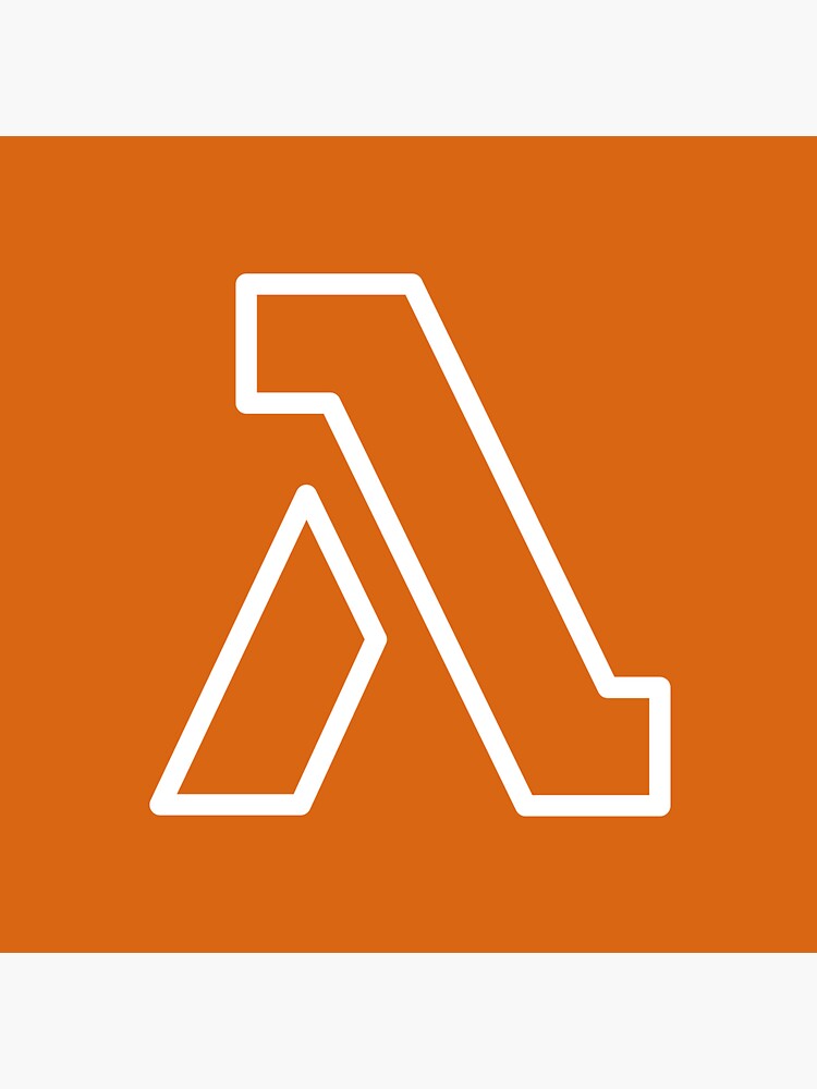 "aws cloud lambda orange sticker" Sticker for Sale by developerfriday ...