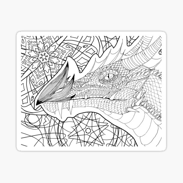 "Dragon Side Profile " Sticker for Sale by DragonBuddie | Redbubble
