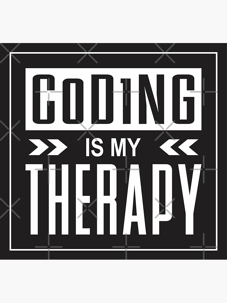 "Coding Is My Therapy Medical Coder" Sticker for Sale by Legas-Clothing ...