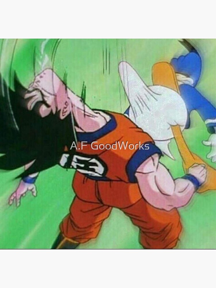 "Goku Got Beat" Sticker for Sale by A.F GoodWorks | Redbubble
