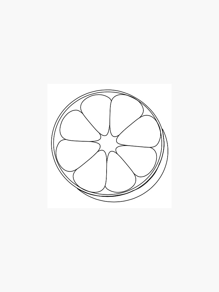 "citrus fruit outline" Sticker for Sale by emers0nm | Redbubble