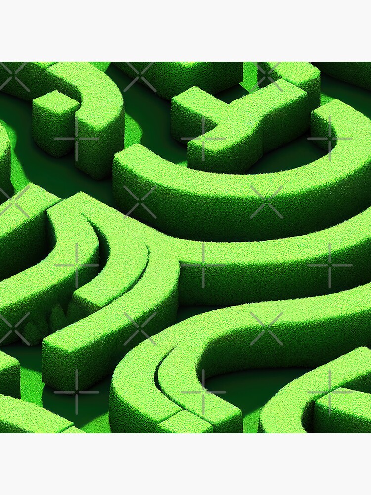 "3D isometric turf maze" Sticker for Sale by Alanya-ai | Redbubble