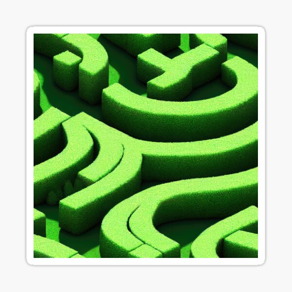 "3D isometric turf maze" Sticker for Sale by Alanya-ai | Redbubble