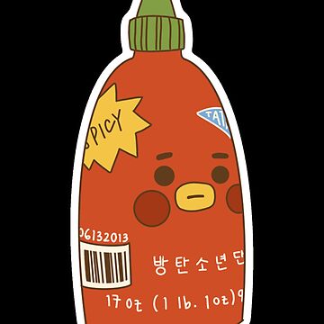 "Baby Tata Sriracha Sauce Bottle Cute " Sticker for Sale by ...