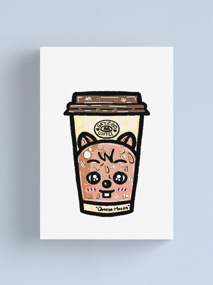 "Quokka Mokka (Skzoo Coffee Han Quokka) White" Canvas Print for Sale by ...