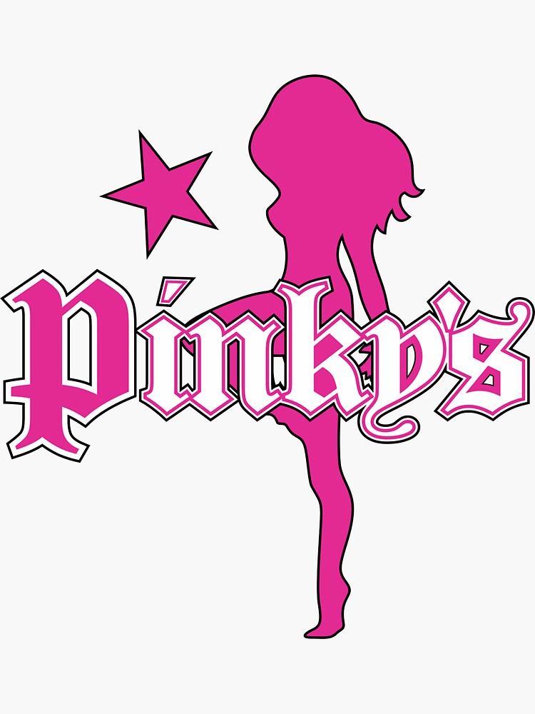 "Pinky's Cabaret Bar Girl Logo" Sticker for Sale by PinkysCabaret ...