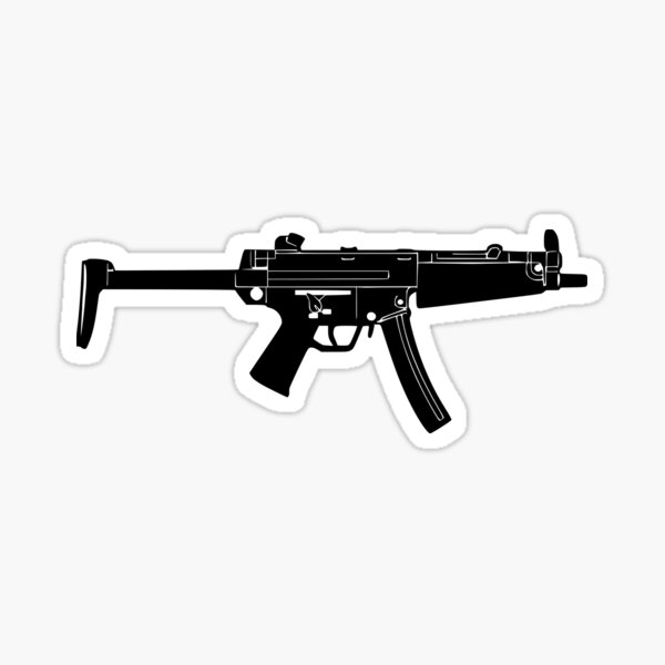 "Sub Machine Gun" Sticker for Sale by mkzmerch | Redbubble