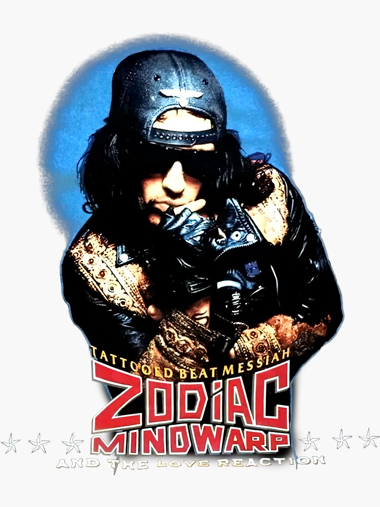 "Zodiac Mindwarp And The Love Reaction" Sticker for Sale by meyh17kel ...