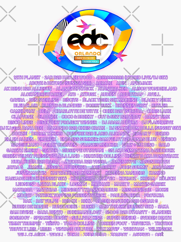 "EDC Orlando 2022" Sticker for Sale by Festmerch | Redbubble