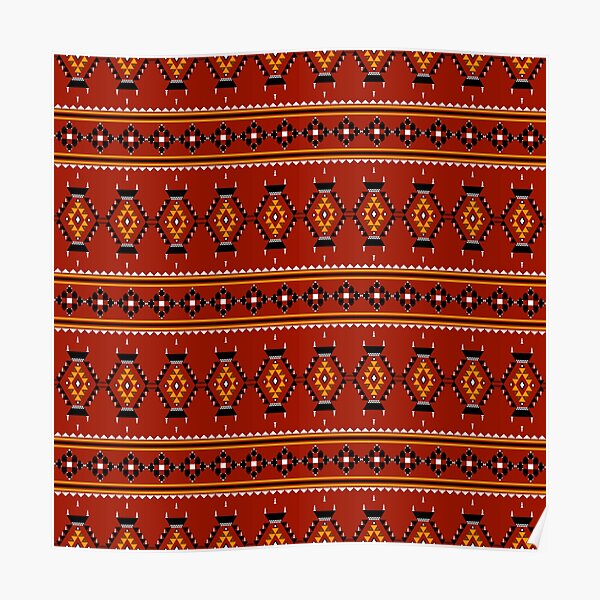 "Arabic Pattern - burgundy - Arabic Majlis" Poster for Sale by ...