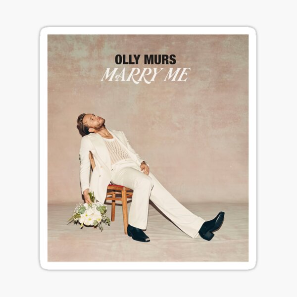 "olly murs marry me " Sticker for Sale by heyruster | Redbubble