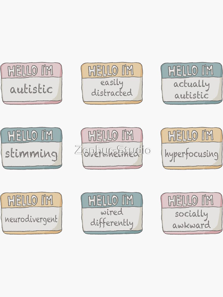 "Neurodivergent Pack" Sticker for Sale by Zephyr-Studio | Redbubble